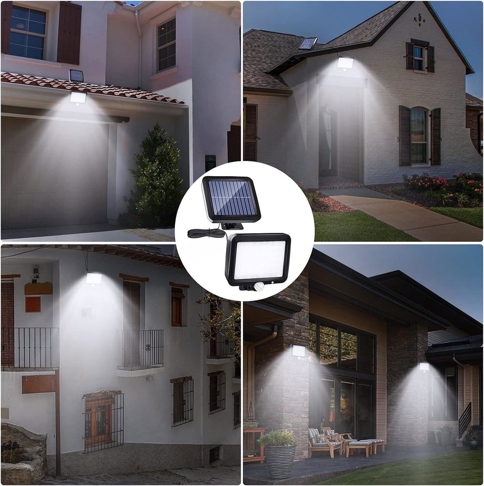 56 LED Solar Motion Sensor Light Outdoor Waterproof Security Wall Lamp ...