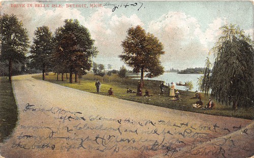Detroit Michigan 1907 Postcard Drive In Belle Isle | eBay