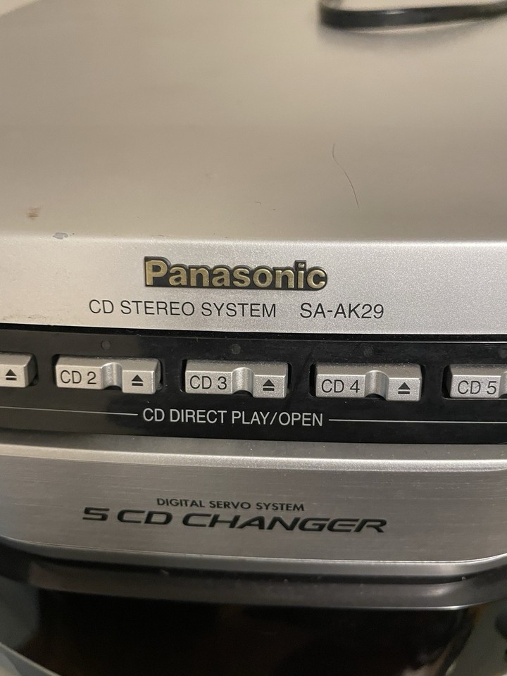 Panasonic SA-AK29 5 CD Changer/Dual Cassette Deck Radio Stereo UNIT ...