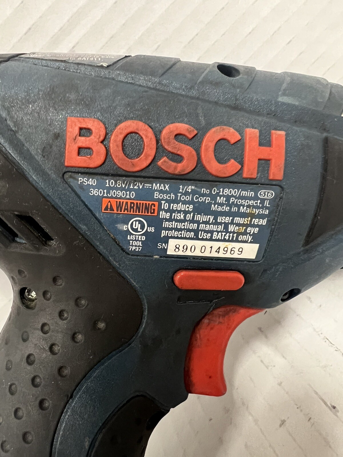 Bosch Litheon Impactor 12V Max PS40 w/battery charger nylon case 1 ...