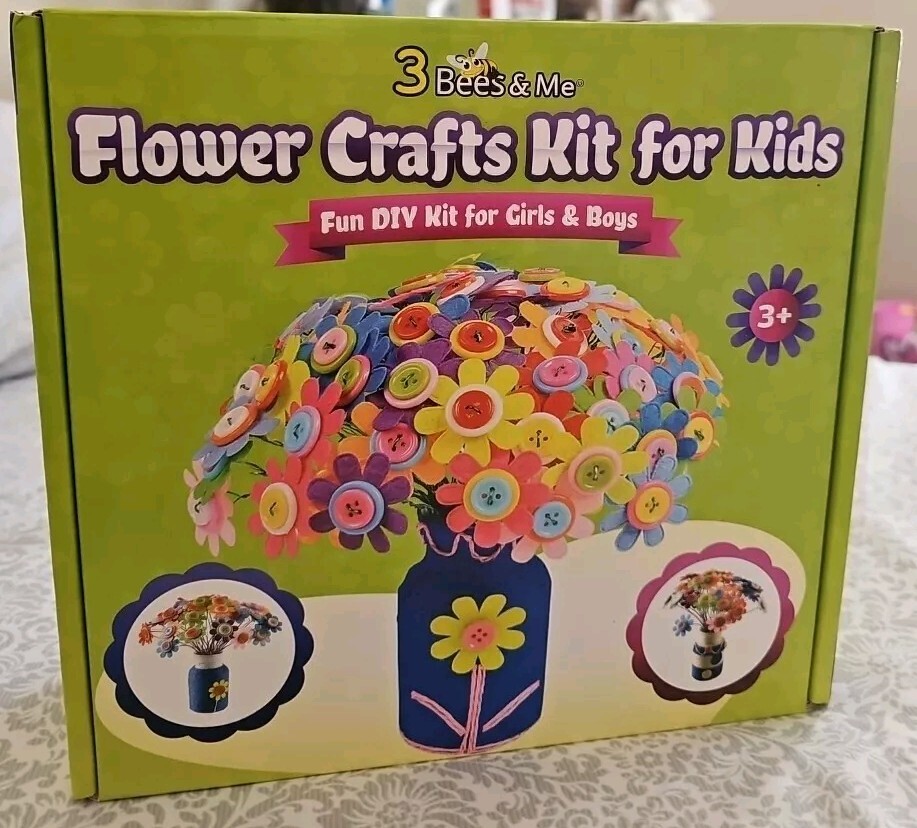Flower Crafts Kit For Kids Boy's And Girls 3+ New In Box 3 Bess&Me | eBay