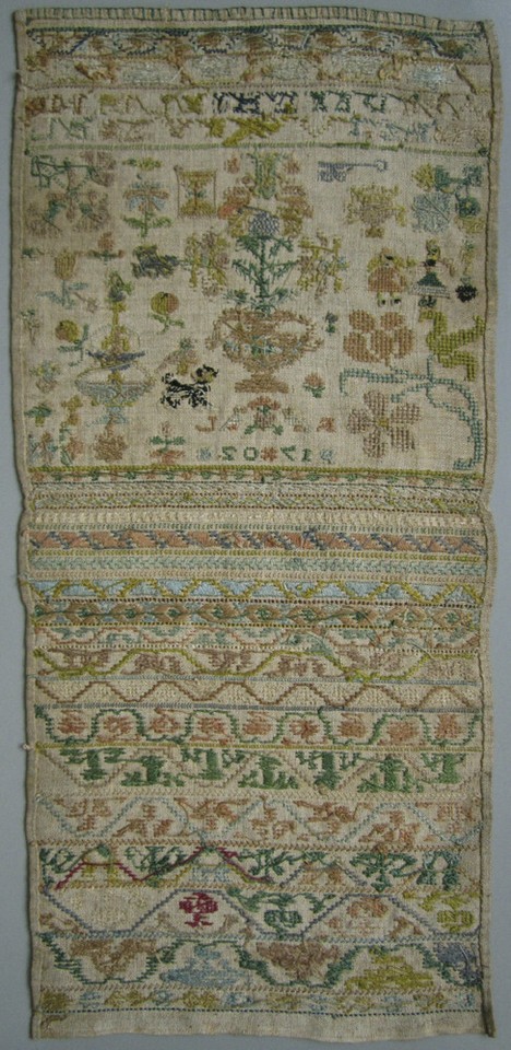 VERY RARE 1702 DATED SWISS ANTIQUE NEEDLEWORK CROSS STITCH SAMPLER ...