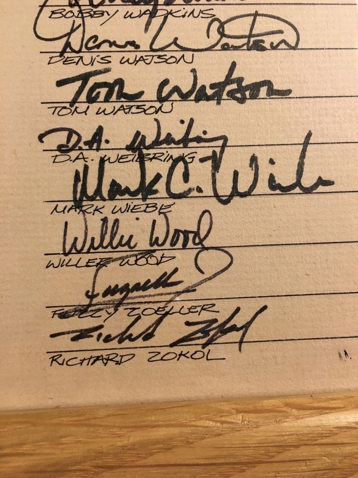 GOLF Autographs TPC 1984, 1985, 1986, 1987 PGA Tour One Of A Kind ...