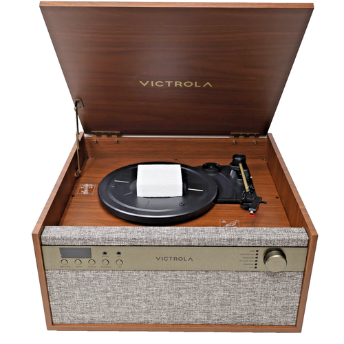 NEW Victrola Century Signature+ 6-in-1 Bluetooth Music Center - Walnut ...