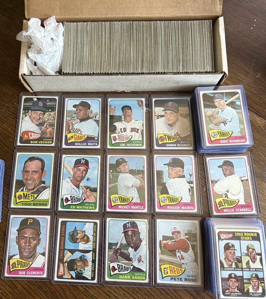 1965 Topps Baseball Complete Base Set Cards #1-598 EX-VG | eBay