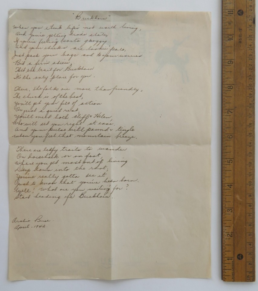 nf76 Buckhorn Ranch fishing hunting riding 1942 Calgary, Pincher Creek ...