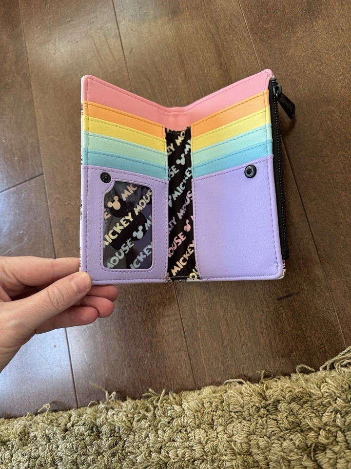 Loungefly Disney Mickey Mouse pastel rainbow Wallet | eBay