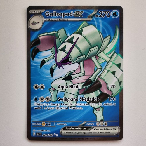 Golisopod ex 221/182 Full Art Ultra Rare Paradox Rift Pokemon TCG Near ...