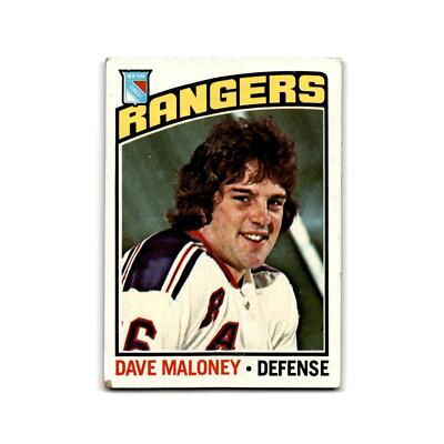 1976 Topps Dave Maloney RC New York Rangers #181 | eBay