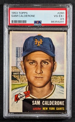 1953 Topps #260 Sam Calderone PSA VG-EX+ 4.5 | eBay