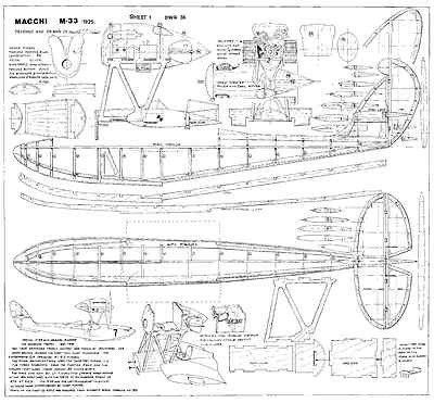 Harold J. Towner Macchi M33 plan set | eBay