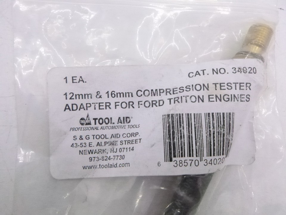 ToolAid 34020 Compression Tester Adapter 12mm/16mm for Ford Triton ...