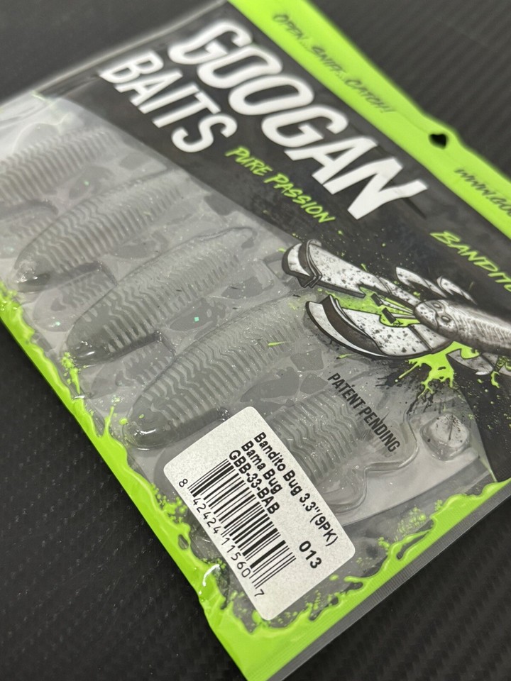 9-Pack Googan Baits BANDITO BUG 3.3” Soft Fishing Bait Lure, Bama Bug ...