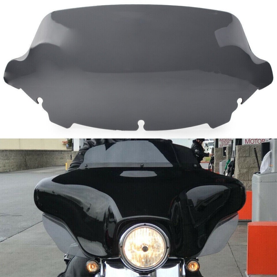 Smoke 10.5" Wave Windshield Windscreen For Harley Touring Street Glide ...