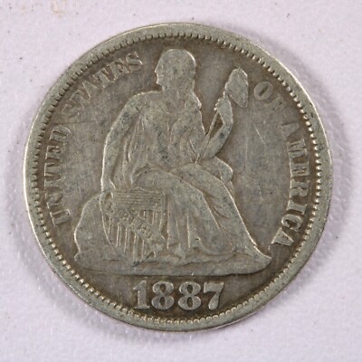 1887 Seated Dime - VF | eBay