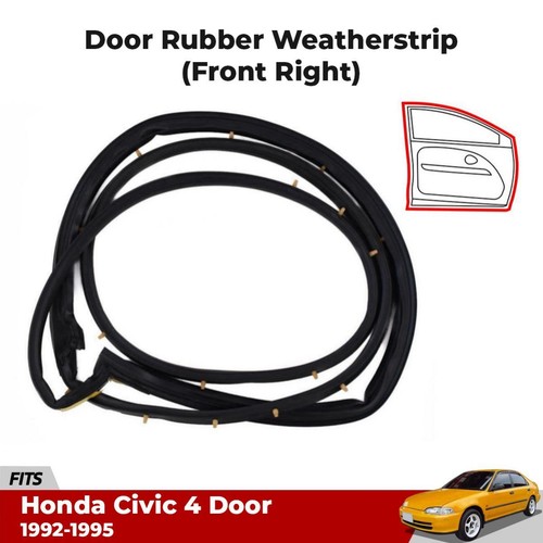 For Honda Civic EG EJ EH 4D Sedan 1992-95 Door Rubber Weatherstrip ...