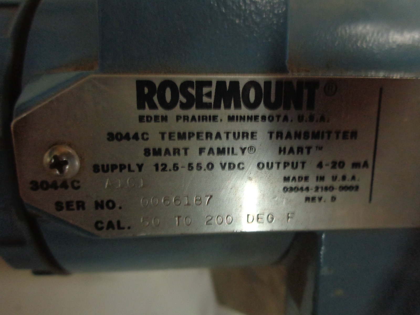 ROSEMOUNT 3044C A1C1 SMART TEMPERATURE 12.5-55.0V-DC 0-100C TRANSMITTER ...
