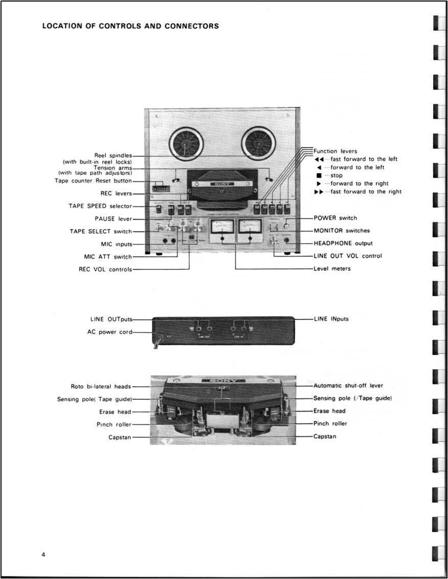 SONY TC-458 Reel-to-Reel Tape Deck Owners Manual | eBay