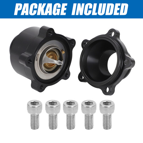 Billet Inline Thermostat Housing & Sensor Port Kit For 1-1/2" Hose 1.5 ...