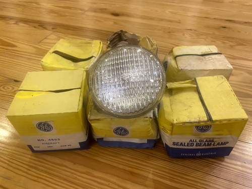 Six (6) 28V 50W Par 36 Sealed Beam Landing Taxi Light GE4593 NOS | eBay