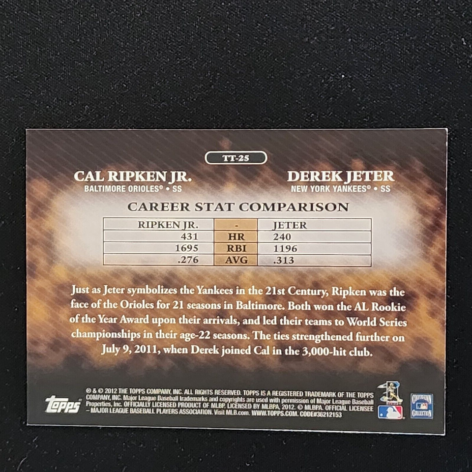 Ken Griffey Jr. & DEREK JETER 2012 TOPPS #TT-25 TIMELESS TALENTS ...