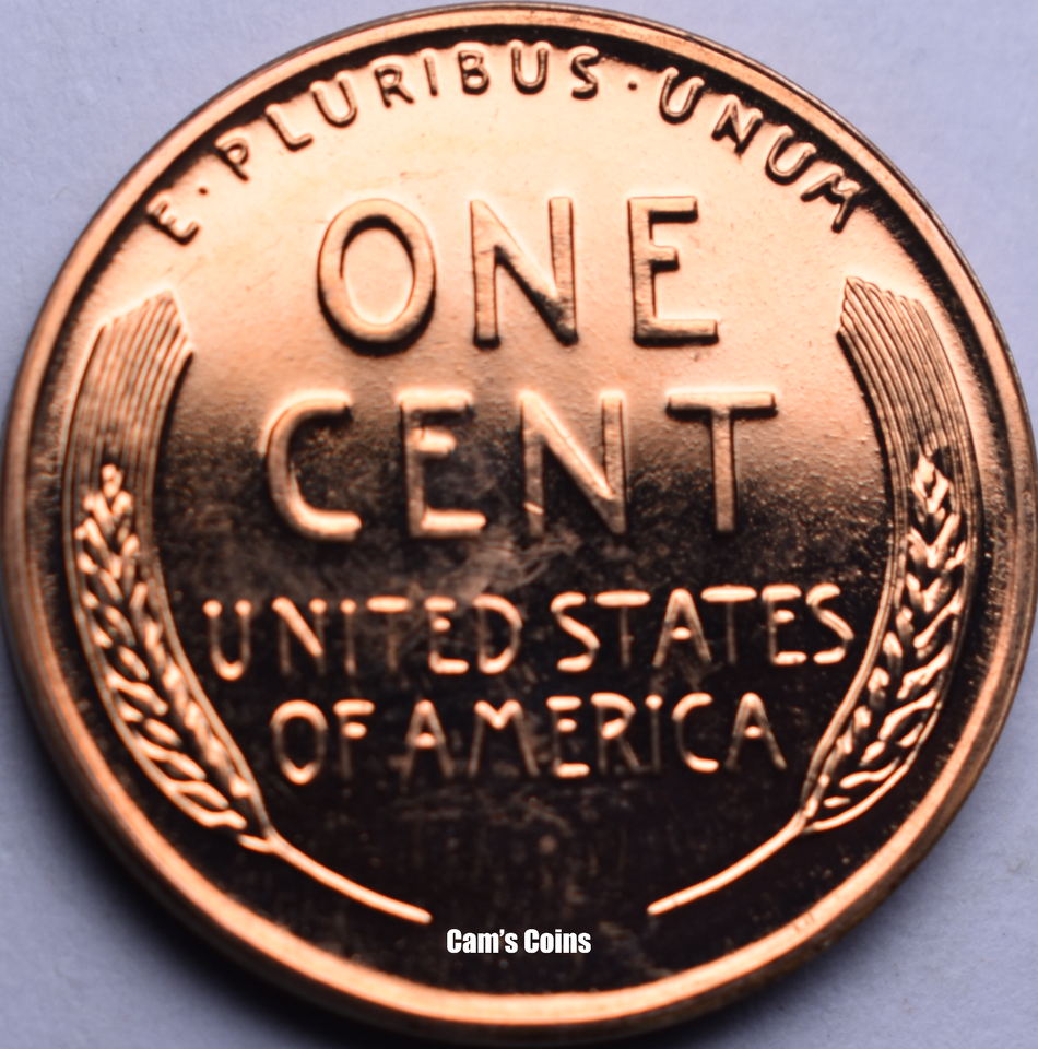 1958 Proof Lincoln Wheat Cent Red BU Penny Brilliant Uncirculated Wheat ...