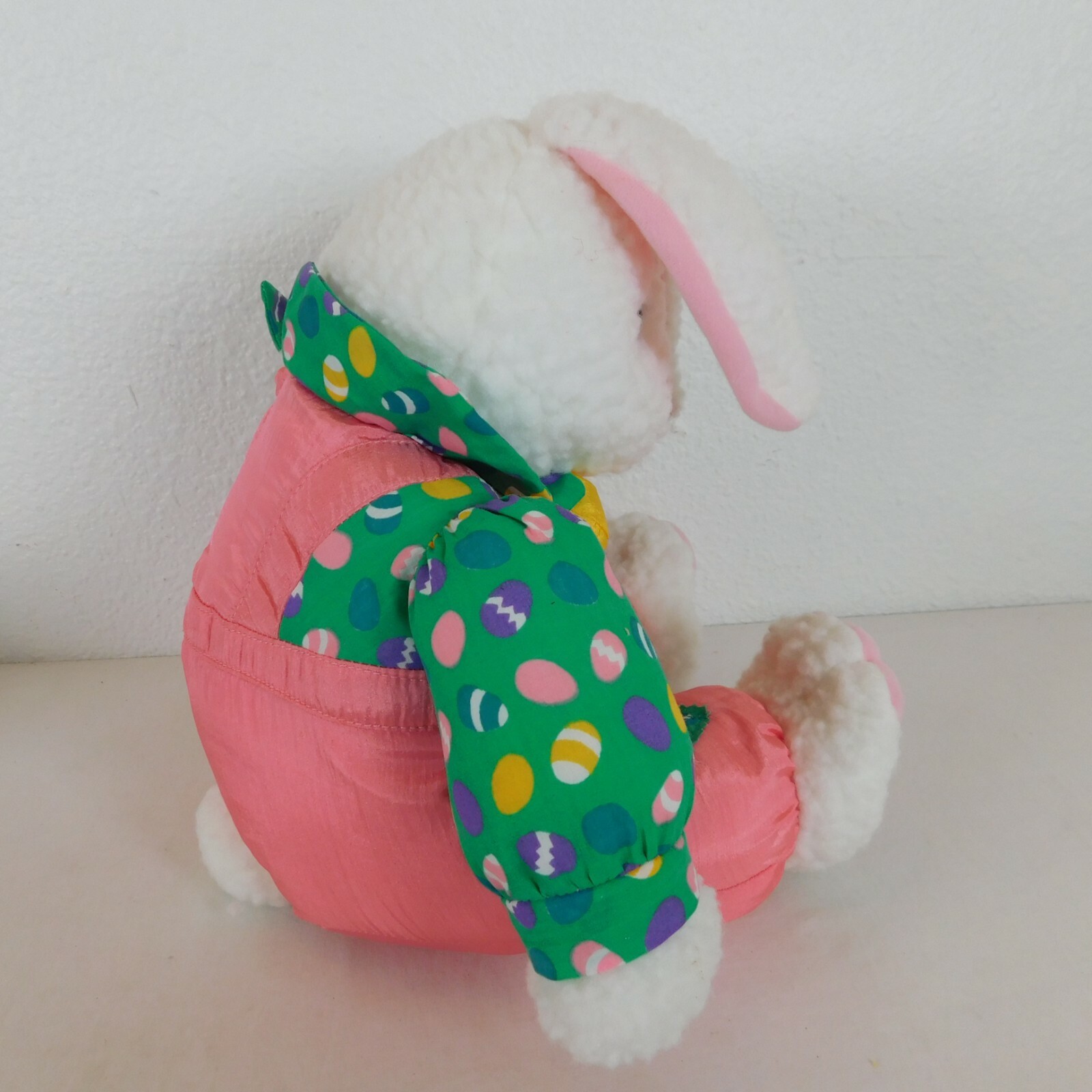 2 International Silver Part Nylon Bunny Rabbit Stuffed Animal Plush ...