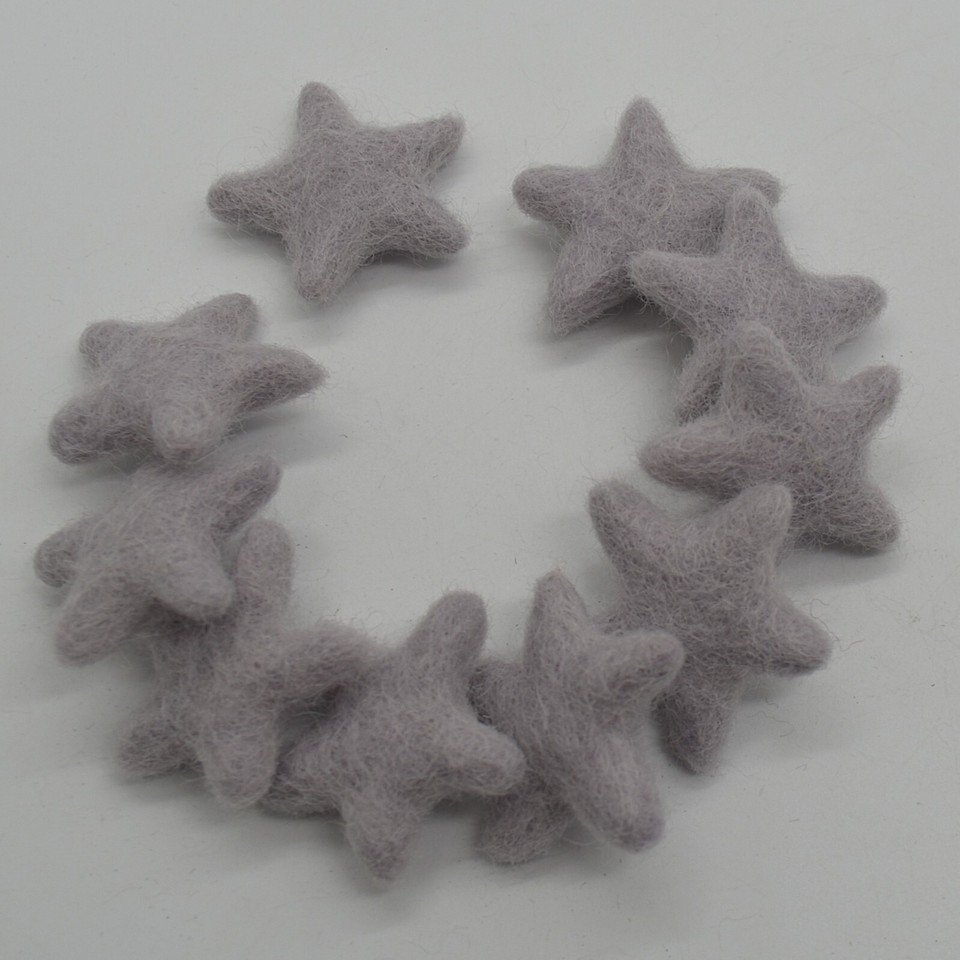 100% Wool Felt Stars- 3cm – 10 pcs - Pick from 90 Colours – Craft ...