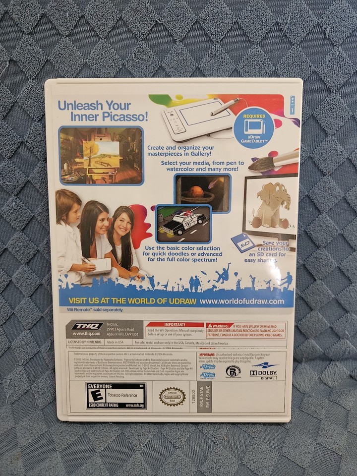 Nintendo Wii U Draw Studio Game THQ Video Game Complete 2010 Edition ...