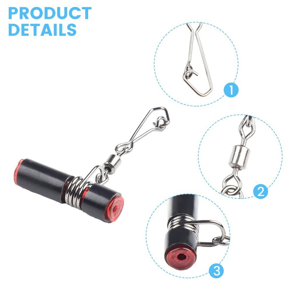 10* Saltwater Fishing Balance Line Sinker Slider Swivel Quick Pin Hook ...