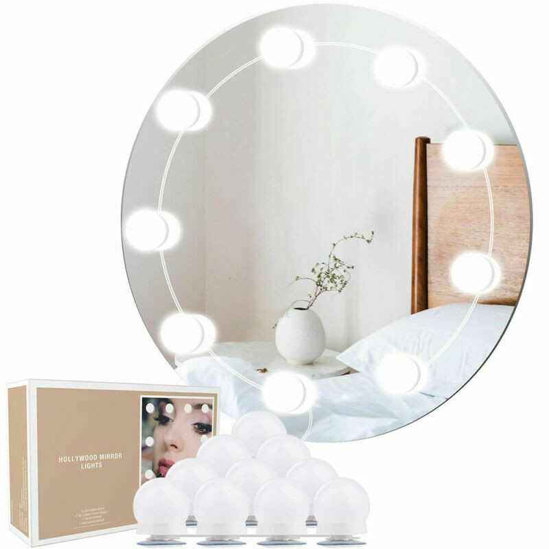 New Hollywood Style LED Vanity Mirror Lights Kit with 10 Dimmable Light ...