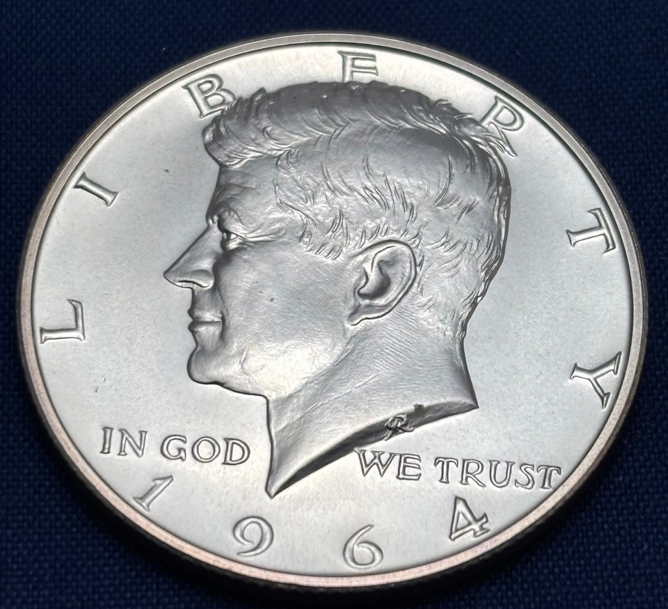 DDR #10 - 1964 GEM PROOF KENNEDY w/ nice doubled die reverse - 90% ...