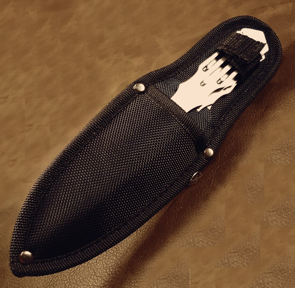 3 PC 8" Kunai Sharp Stainless Steel Throwing Knife Set w/Sheath | eBay