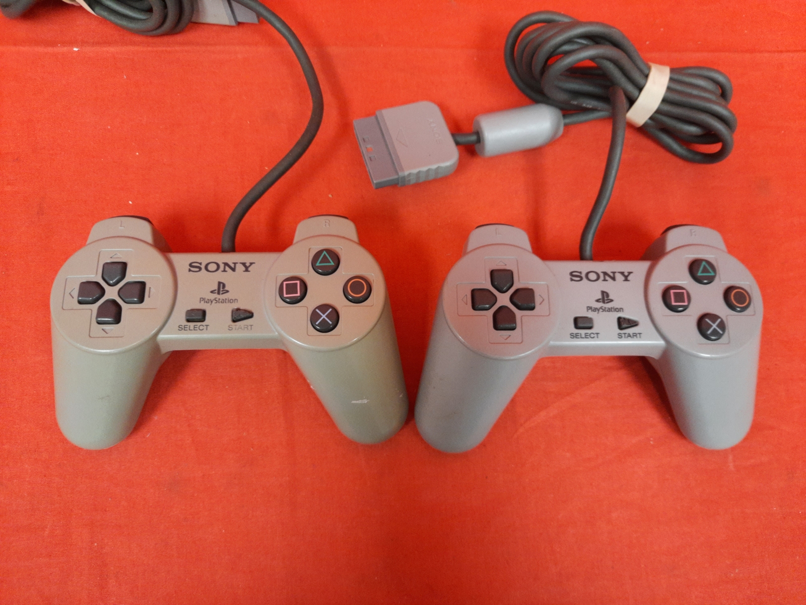 Lot Of 2 Sony PlayStation Controller Gray Non-Dualshock For PlayStation ...