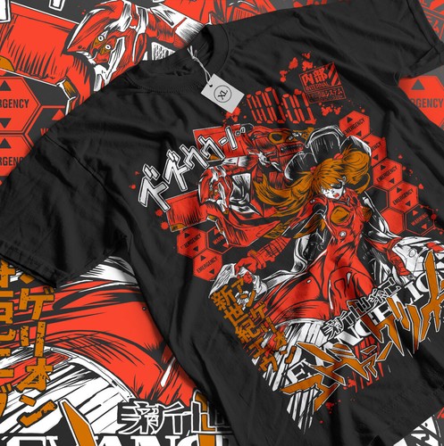 Neon Genesis Evangelion T-shirt Eva Unit 01 Japanese Black Anime Shirt ...
