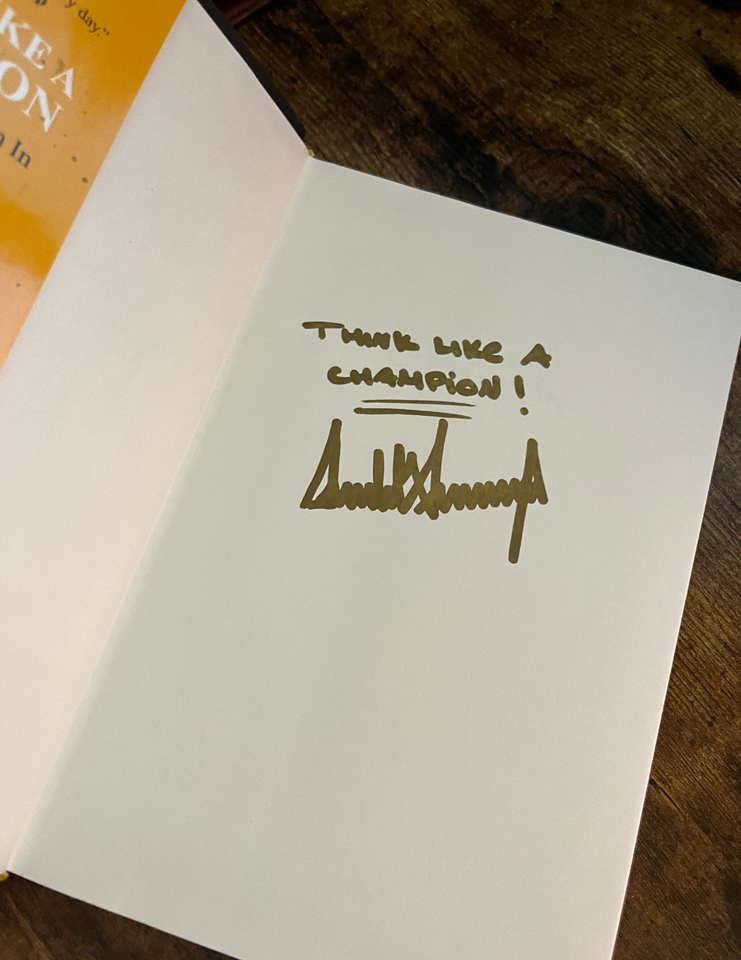 Authentic personally Signed Book By President Trump - Think Like A ...