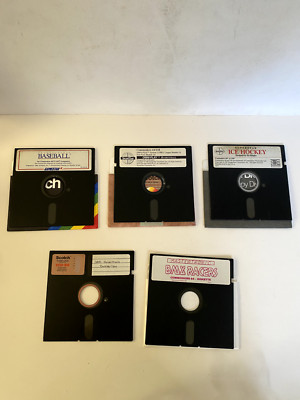 Lot of 5 Commodore 64 & 128 Floppy Disk Sports Games Basketball ...