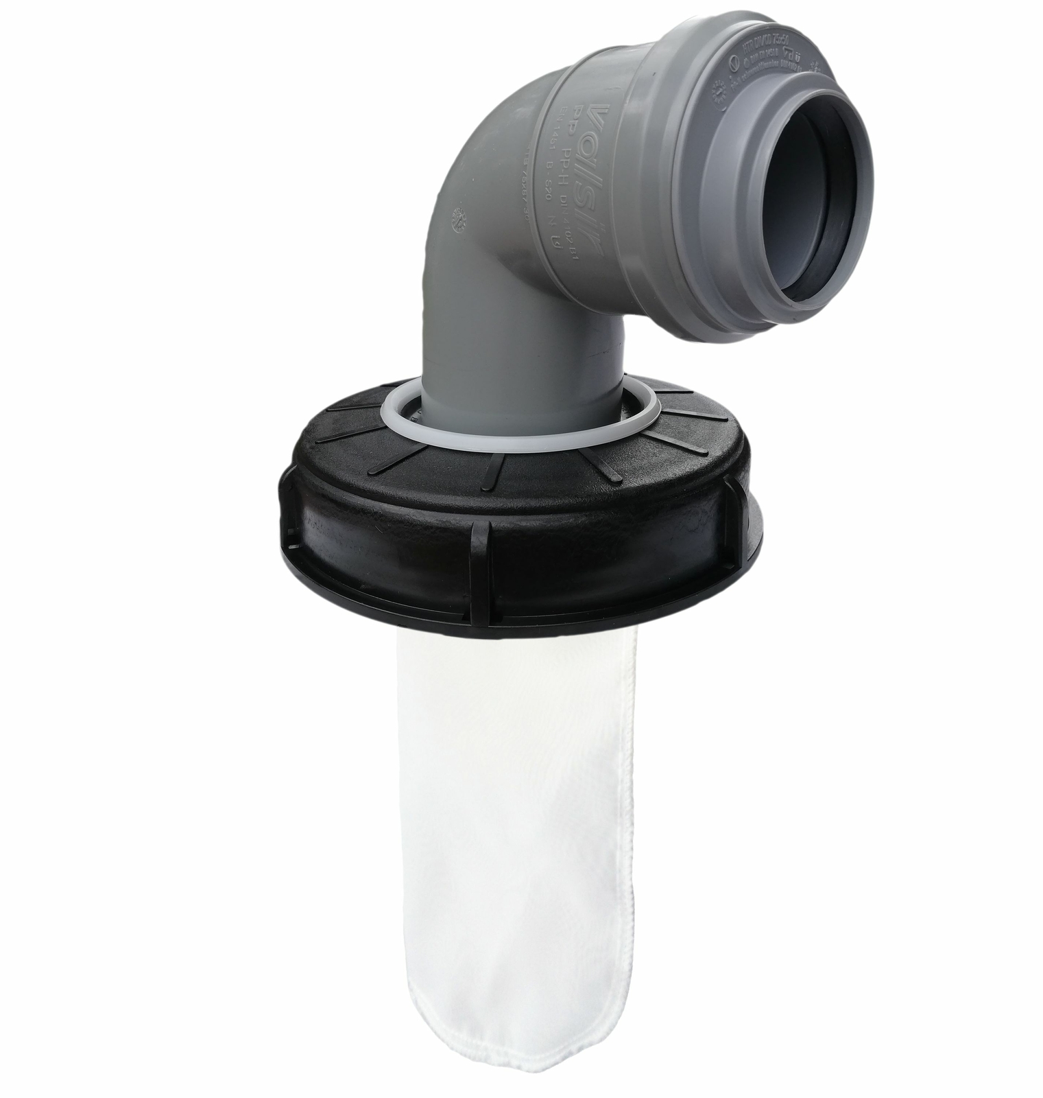 IBC Deckelfilter Regenwasserfilter Regenfilter Filter DN 150 Bogen 89 ...