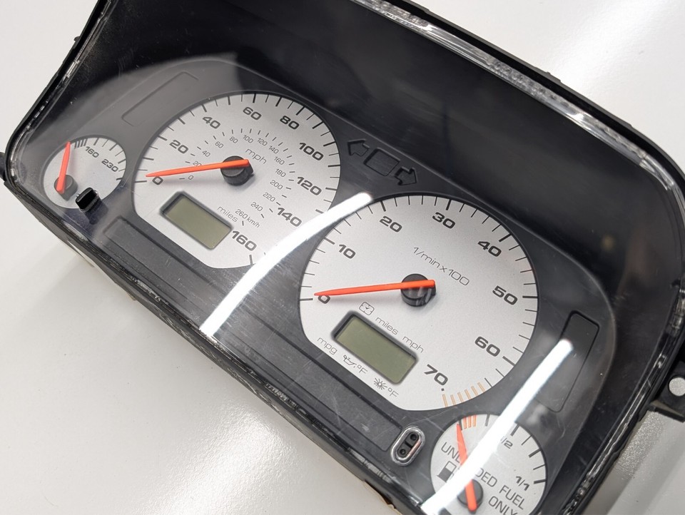 VW MK3 Golf Jetta GTI GLX VR6 Speedometer SILVER Gauge Cluster 160mph ...