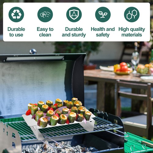 2Pcs Jalapeno Grill Rack with Pepper Corer Tool 18 Holes Pepper ...