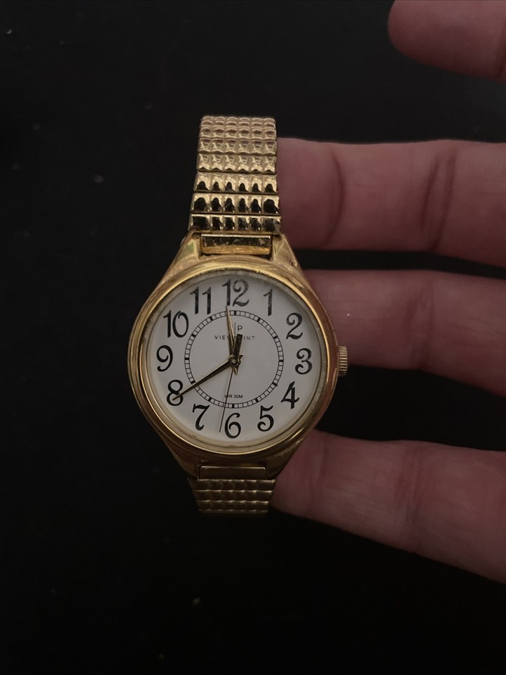 Viewpoint by Timex CC3D82200 Women's Analog Gold-Tone Watch Steel ...