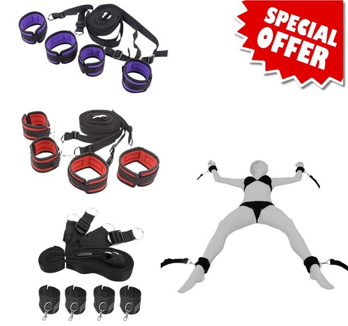 Adjustable Soft BDSM Bed Restraints Kit – Comfortable Bondage Straps ...