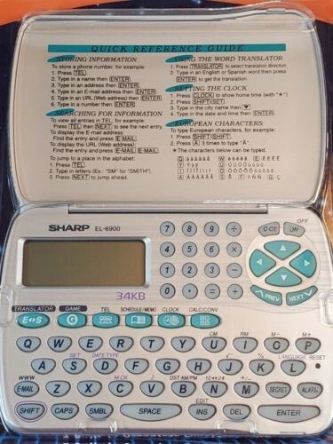 Sharp Personal Organizer EL-6900B 3-Line Display W/ English/Spanish ...