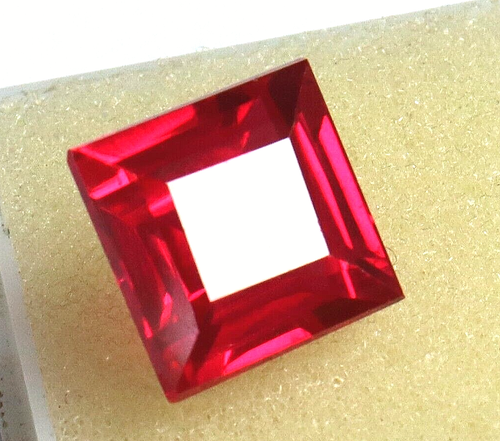 Certified Loose Gemstone BURMA Pigeon Blood Red Ruby Princess Cut 8-10 ...