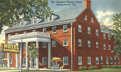 General Wayne Hotel Waynesboro Virginia 1944 Advertising Postcard | eBay