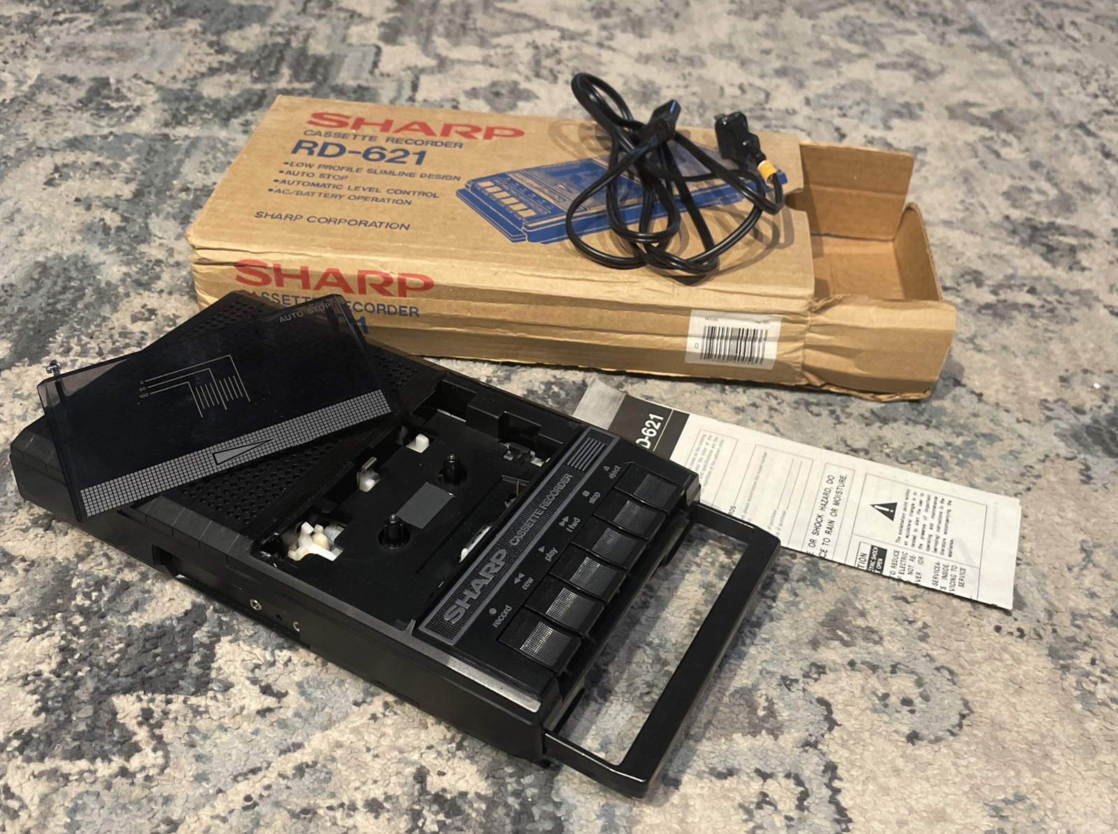 Vintage Sharp RD-621 Cassette Tape Recorder Circa 1988 AS IS / FOR ...