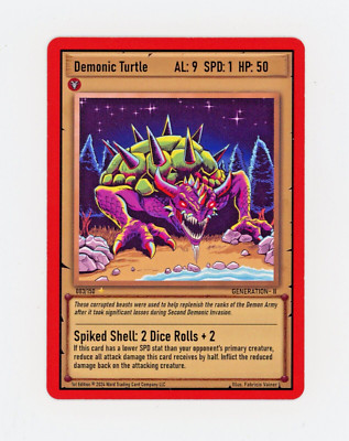 DEMONIC TURTLE 2024 Ward TCG 1st Edition Generation 2 Legendary Rarity ...