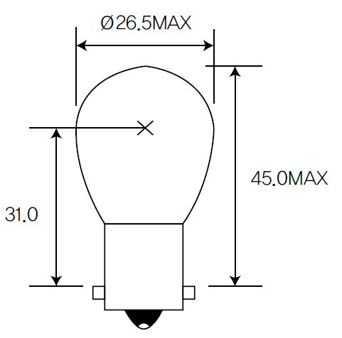 Globe P21W 12V 21W ACBA15S AcDelco For Volkswagen EOS 1F, 1F ...