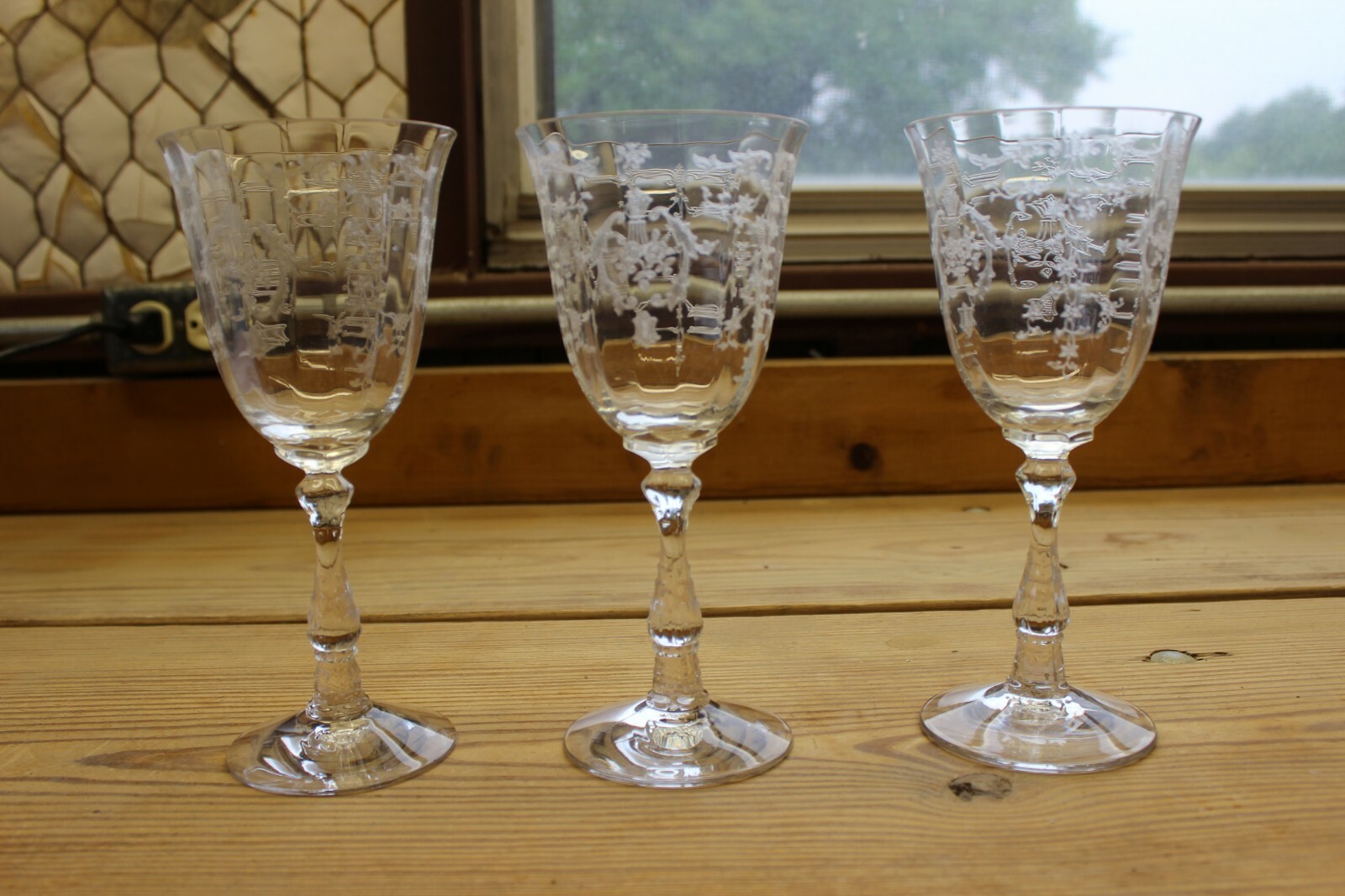 Cut Glass Dinning Cups Set of 3 | eBay