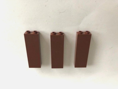 LEGO Parts: 1x2x5 Wall Columns, Pillars, Dark Brown, Part # 2454 - Lot ...